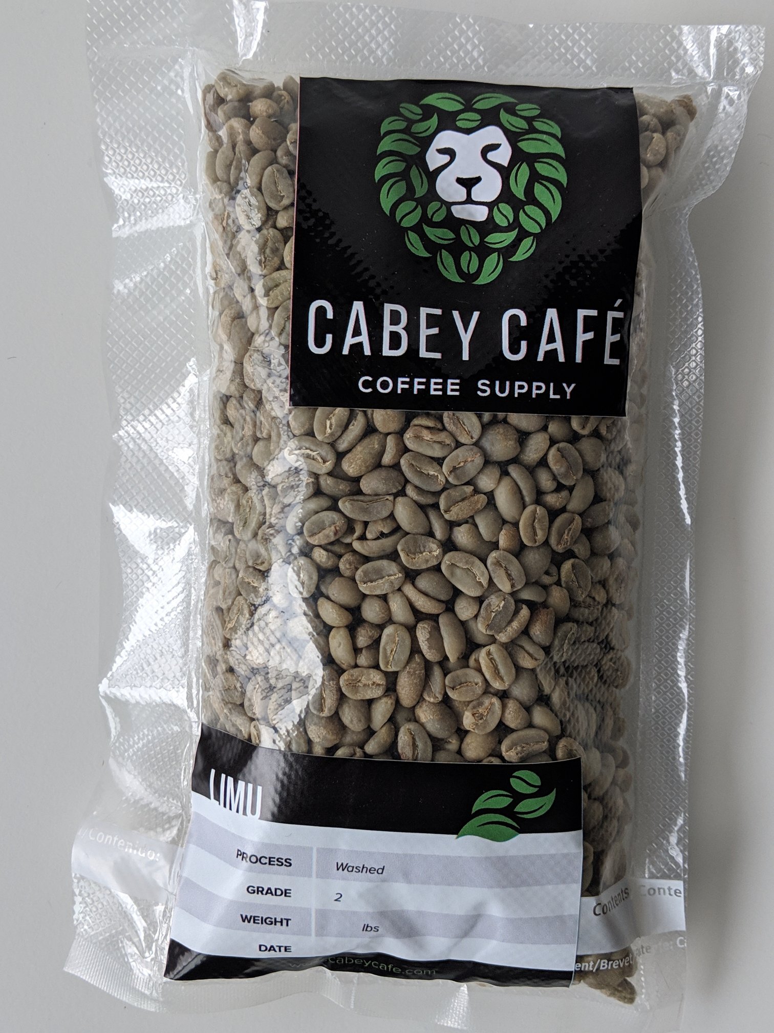 Limu Ethiopian green coffee beans